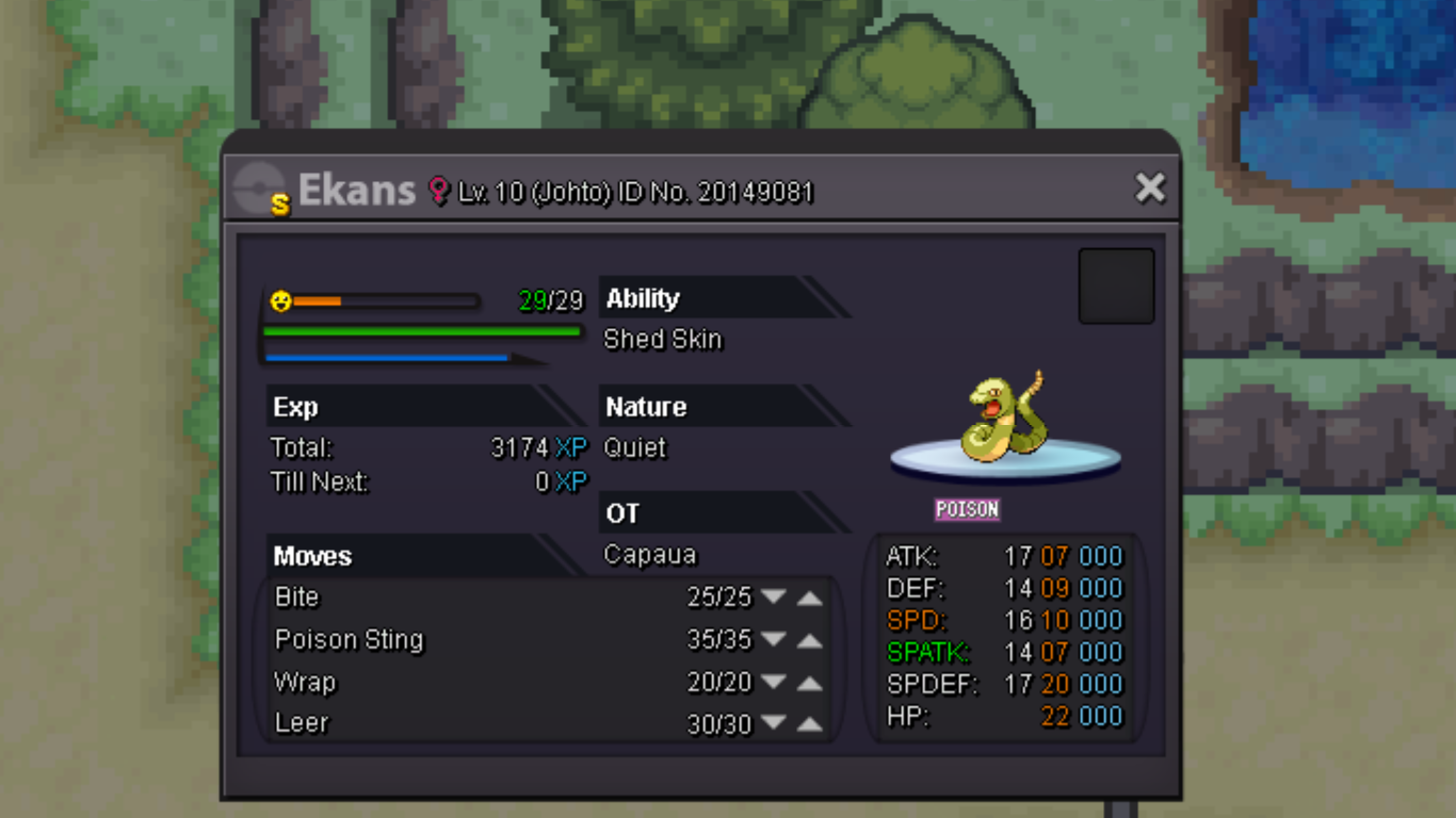 Shiny Ekans - Shiny and Special Pokémon - Gold - Pokemon Revolution Online
