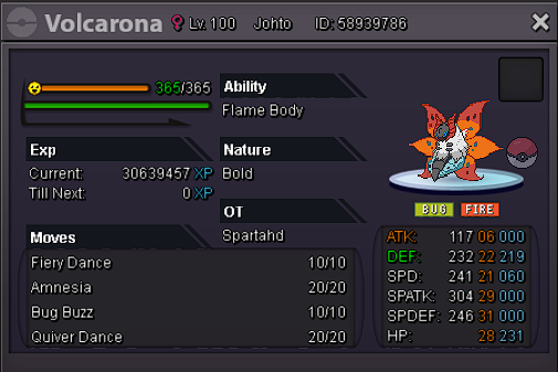 Volcarona Bold hp Ice Auction - Selling Pokémon - Silver - Pokemon ...