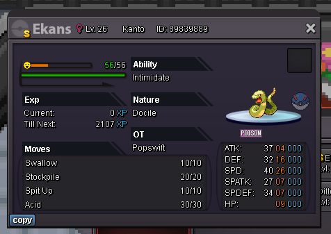 shiny ekans - Shiny and Special Pokémon - Silver - Pokemon Revolution ...